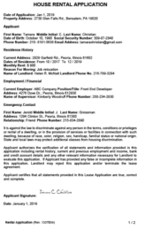 Free Rental Application Form | Printable PDF & Word