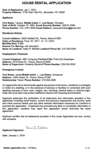 Free Rental Application Form | Printable PDF & Word