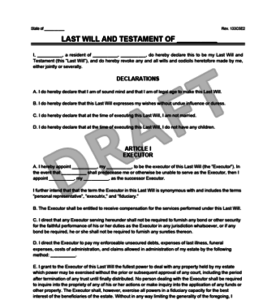 Create a Last Will and Testament | Legal Templates