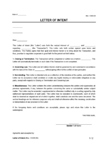 Letter of Intent Sample | Free Letter of Intent (LOI) Template