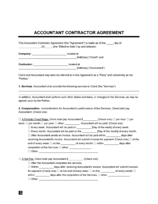 Free Accounting Consultant Agreement Template | PDF & Word