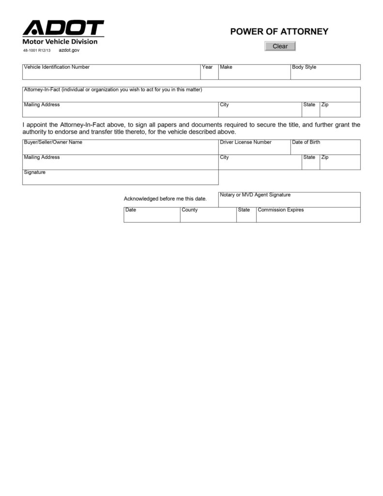 Free Arizona Power of Attorney Forms | PDF & Word