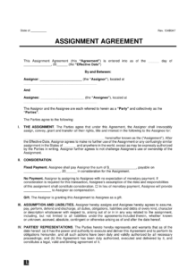 Free Assignment Agreement Template | PDF & Word