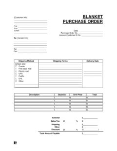 Free Blanket Purchase Order (BPO) Template | PDF & Word