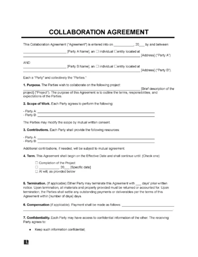 Free Collaboration Agreement Template | PDF & Word