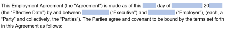 Free Executive Employment Agreement Template | PDF & Word