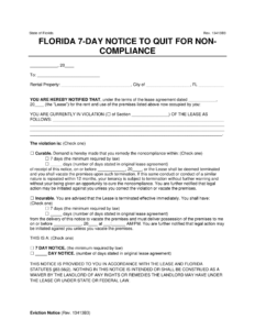 Free Florida Eviction Notice Forms | PDF & Word Downloads