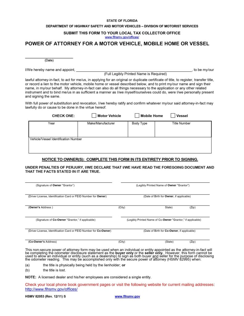 Free Florida Power of Attorney Forms | PDF & Word