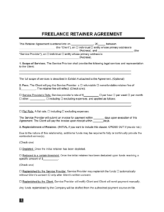 Free Retainer Agreement Templates | PDF & Word Downloads
