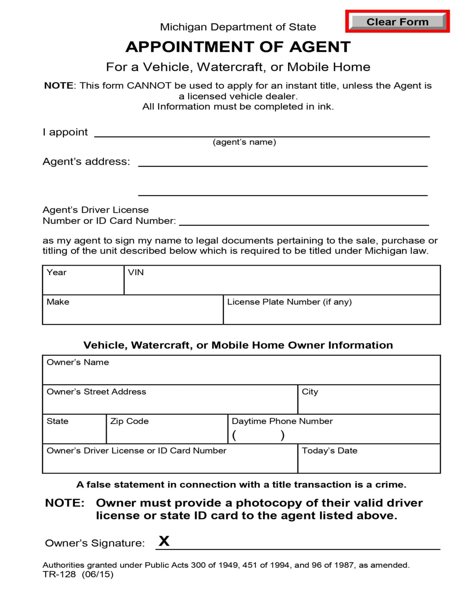 Free Michigan Power of Attorney Forms | PDF & Word