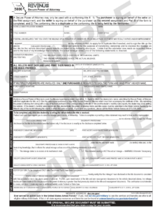 Free Missouri Motor Vehicle Power of Attorney Form | Form 4054 | PDF ...