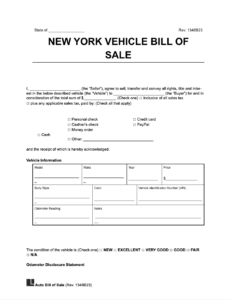 Free New York Bill of Sale Forms | PDF & Word