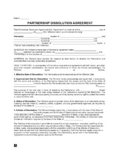 Free Partnership Agreement Template (5) | PDF & Word