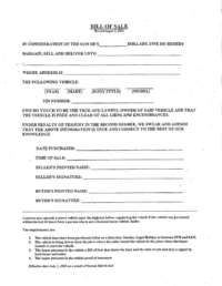 Free Colorado Motor Vehicle Bill of Sale Template | PDF & Word