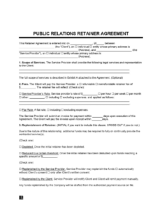 Free Retainer Agreement Templates | PDF & Word Downloads