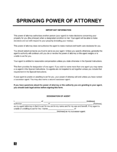 Free Power of Attorney (POA) Forms | PDF & Word