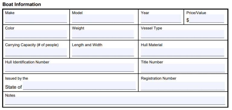 Free Boat Bill of Sale Form | PDF & Word Download | BoloForms