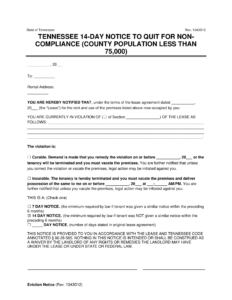 Free Tennessee Eviction Notice Forms | PDF & Word Downloads