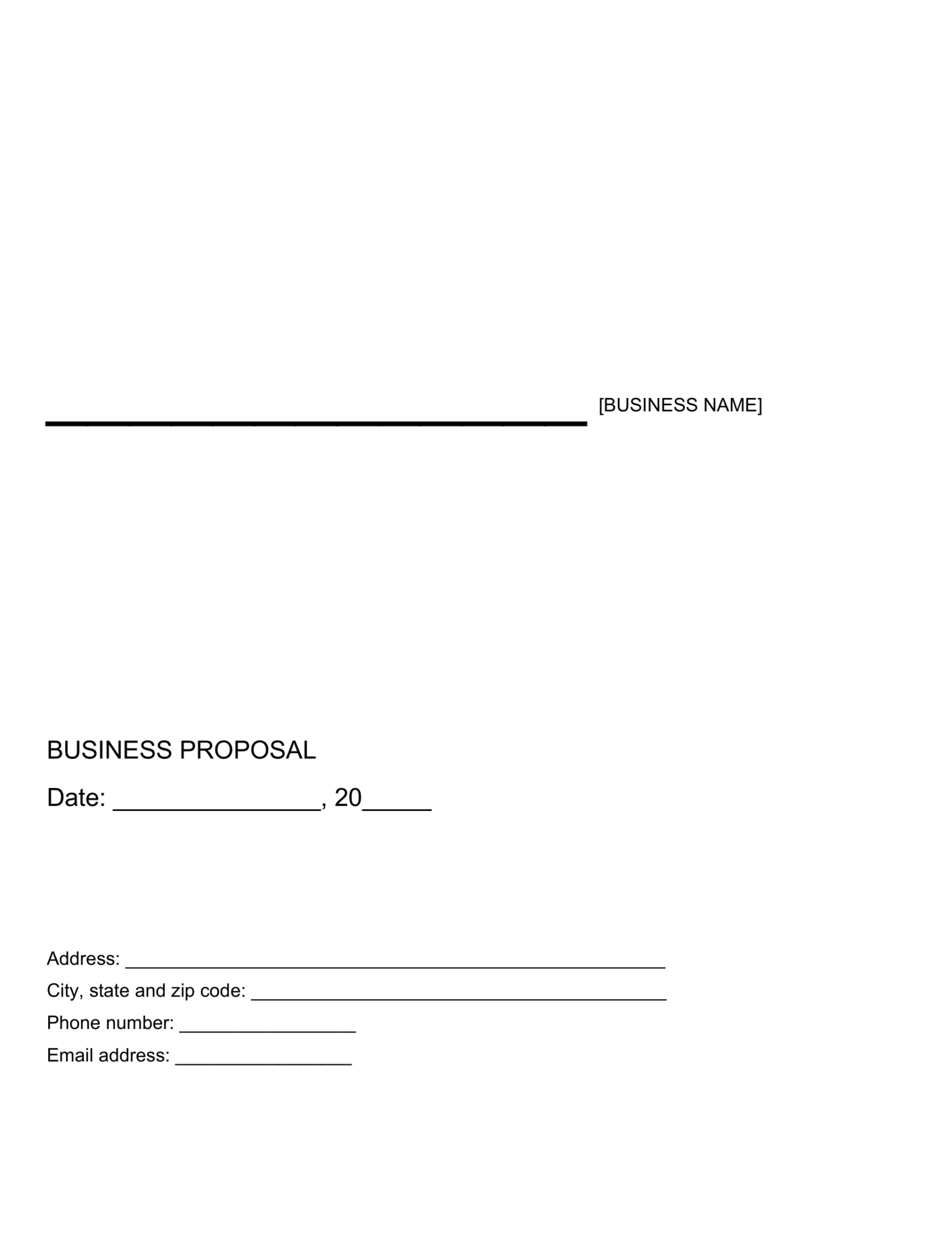 Free Business Proposal Template | PDF & Word