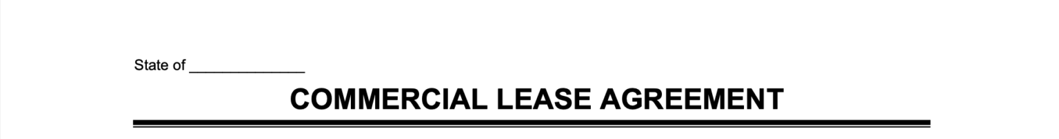 Free Commercial Lease Agreement Template | PDF & Word