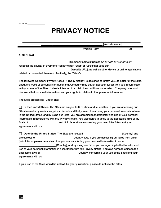 Free Privacy Policy Generator PDF Word Legal Templates