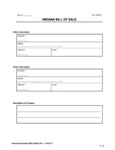 Free Indiana Bill of Sale Forms | Printable PDF & Word