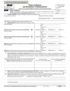 Form 2848 IRS Power of Attorney