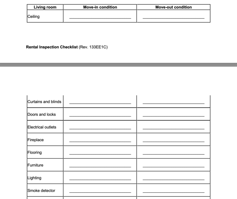 Free Rental Inspection (Walkthrough) Checklist Template | PDF
