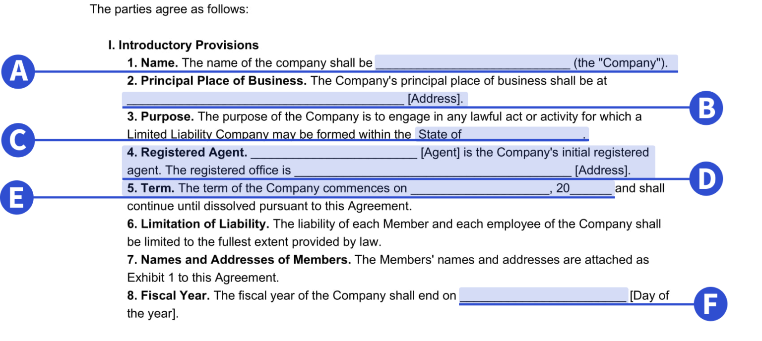 LLC Operating Agreement Template | PDF & Word Download | BoloForms