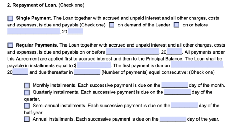 Free Loan Agreement Template | PDF & Word Download | BoloForms