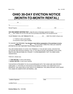 Free Ohio Eviction Notice Forms | PDF & Word Templates