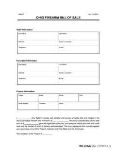 Free Ohio Bill of Sale Forms | PDF & Word