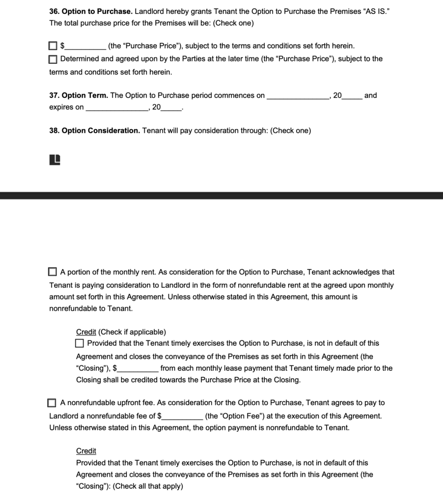 Free Rent-to-Own Lease Agreement | Legal Templates
