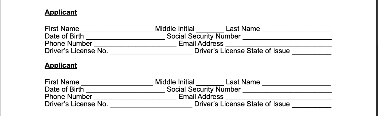 Free Rental Application Form | Printable PDF & Word