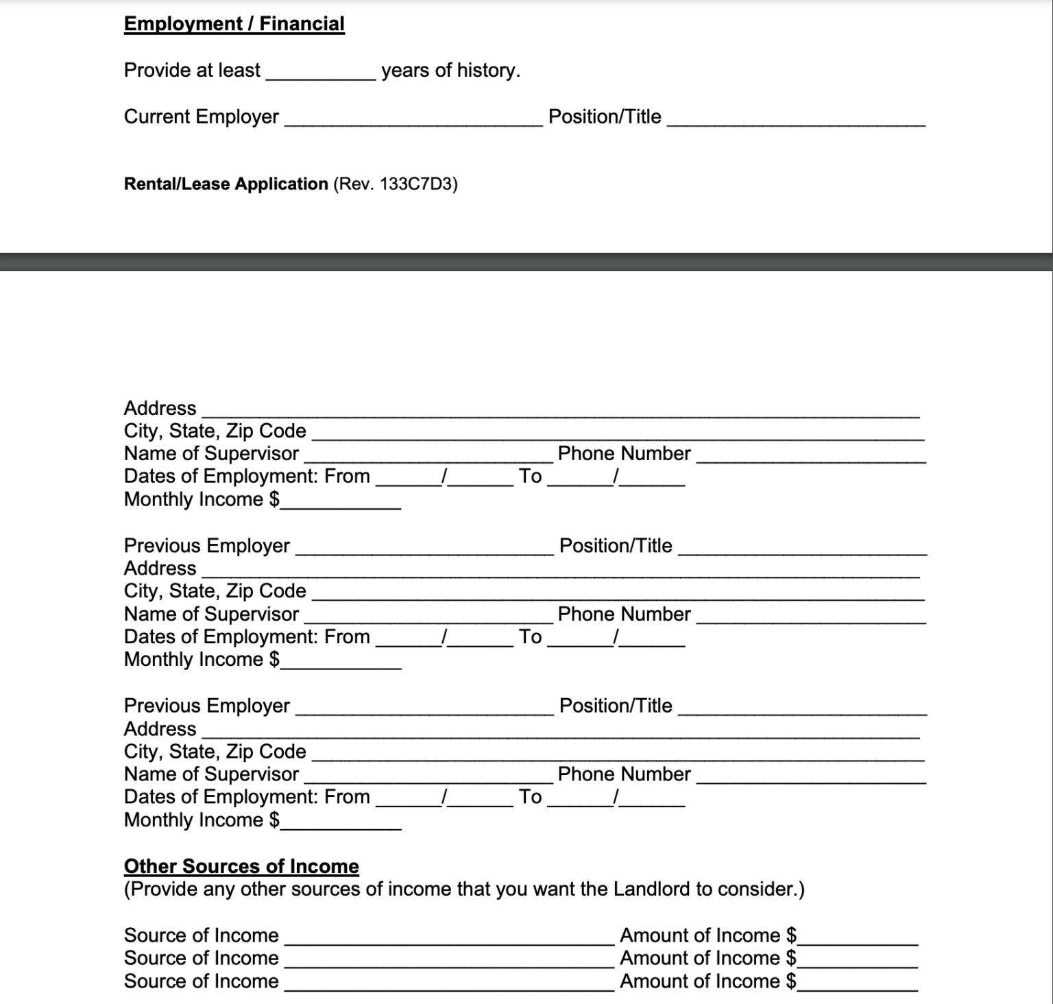 Free Rental Application Form [PDF & Word] | Legal Templates