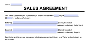 Free Sales Agreement Template | PDF & Word