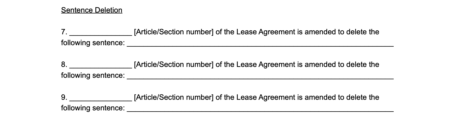 Free Lease Amendment Template | PDF & Word