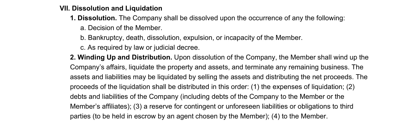 Single-Member LLC Operating Agreement Template | PDF & Word Download ...