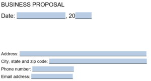 Free Business Proposal Template | PDF & Word
